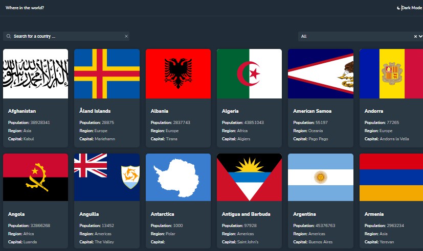 Discover Countries App Built With Vue Js