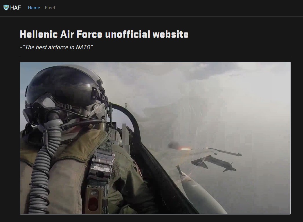 Hellenic Air Force Unofficial Website Using Vue.js