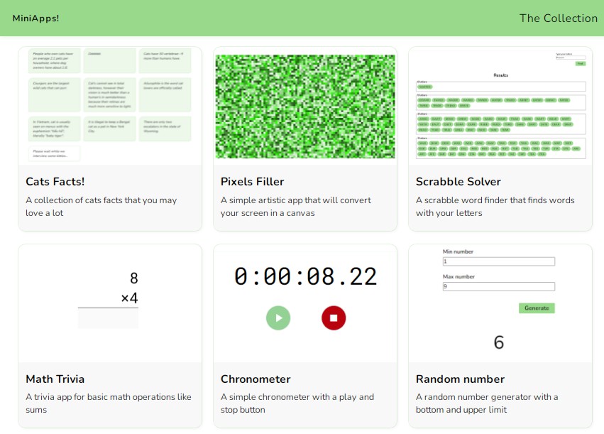 A collection of mini apps written in VueJS