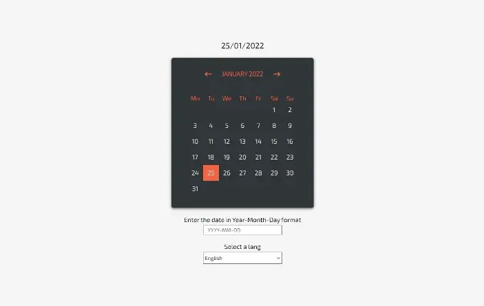 Simple Vue calendar (date-picker)