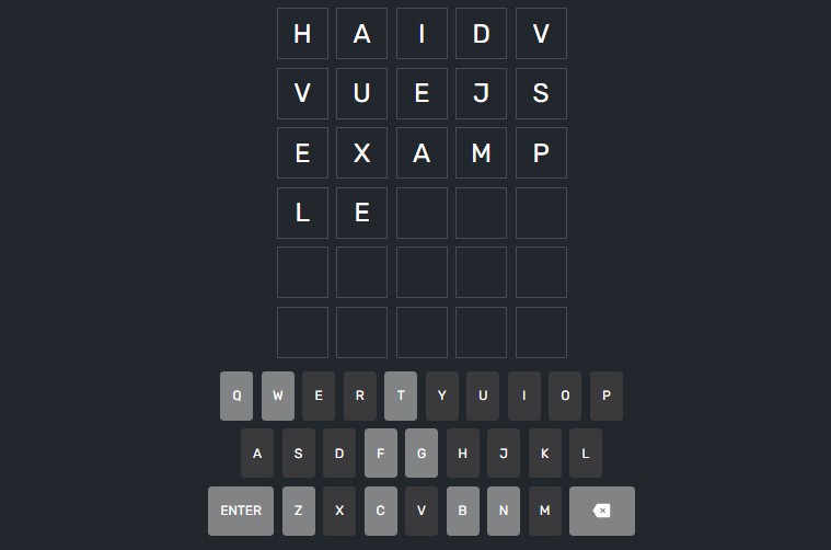VVurdle: A wordle clone written in VueJS
