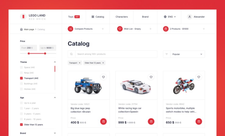 eCommerce - Vue.js Examples