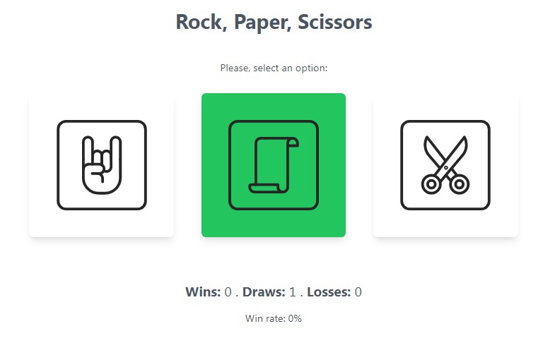 A simple Rock, Paper, Scissors game made with Vue