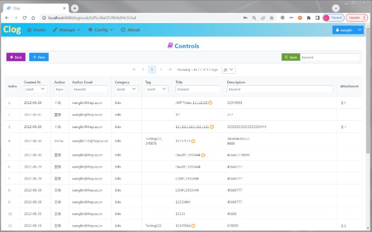 Compact Electronic Logbook System with Vue.js